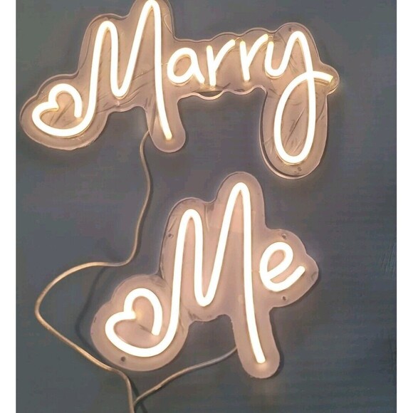 KAEGORT | Party Supplies | Marry Me Neon Sign Dimmable Marry Me Letters ...